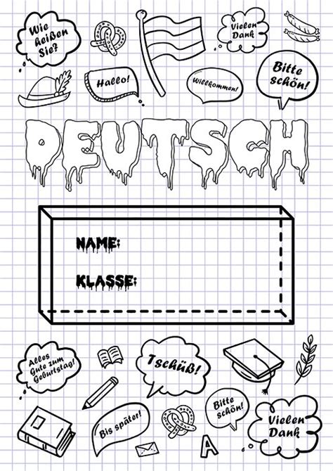 Deutsch Deckblatt Zum Ausdrucken Und Ausmalen Vorlagen