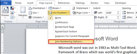 How To Add Or Remove Line Numbers In Word Layout Control Free Online