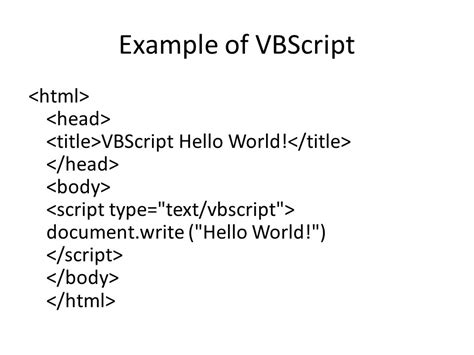 vbscript introduction visual basic scripting language is client side scripting language it is