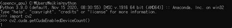 Python환경 OpenCV CUDA Build 하기