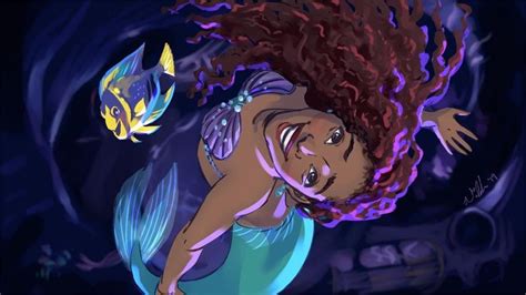 The Little Mermaid Ariel Black Disney Princess Disney Fan Art Punk Disney Princesses