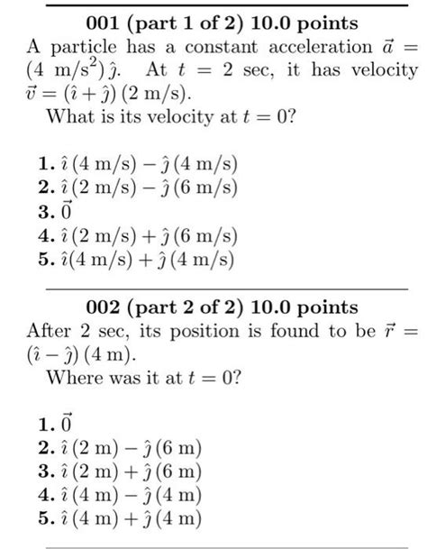 solved 001 part 1 of 2 10 0 points a particle has a