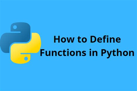 how to define a function in python