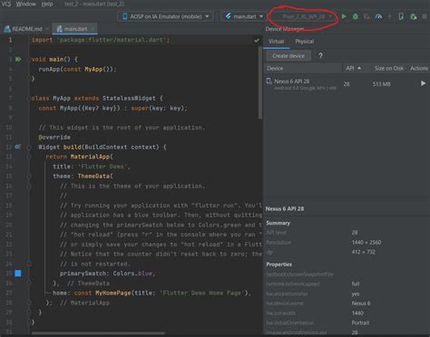 Flutter Error Not Applicable For The Main Dart Configuration