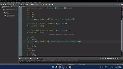 java programing addition substraction multiplication division by scanner class in one