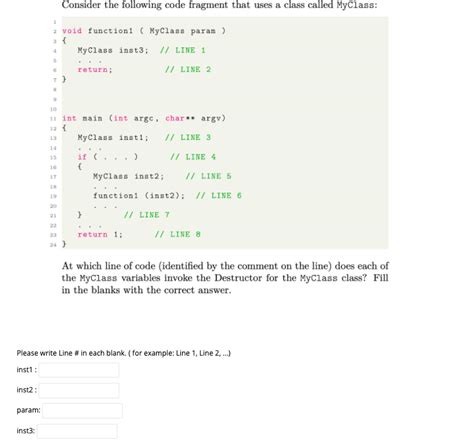 solved consider the following code fragment that uses a