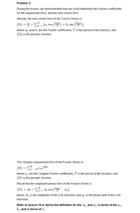 solved problem 3 during the lecture we demonstrated how we