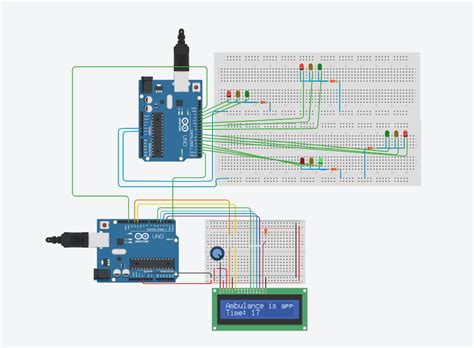4 way traffic signal project arduino simulator projec