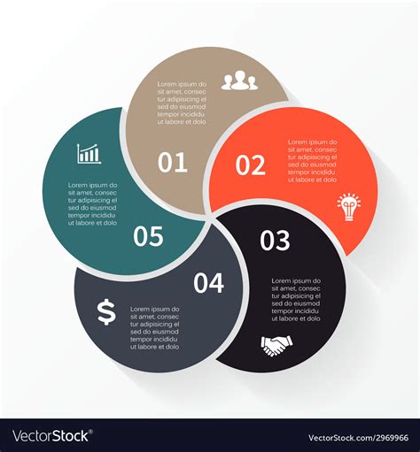 Circle Infographic Template For Diagram Graph Vector Image