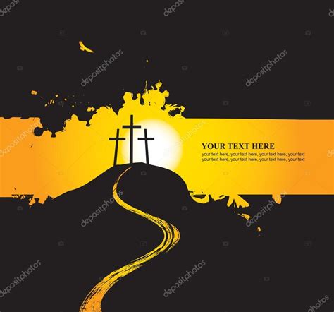 Christian Themes With Three Crosses Stock Vector Image By Paseven