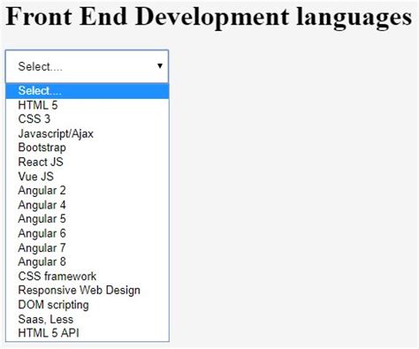 Combobox In HTML Syntax And Various Examples Of Combobox In HTML