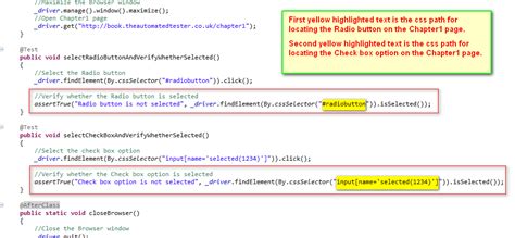 selenium by arun 376 using isselected predefined method to get the status of the radio