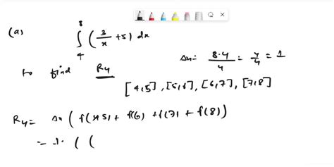 solved consider the integral 2 4 afind the riemann sum for this integral using right