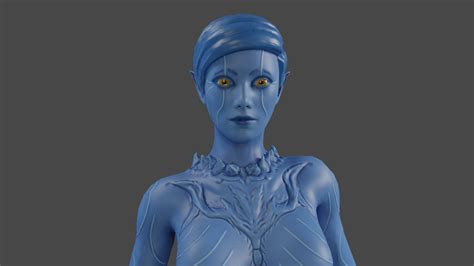 Alien Girl Low Poly 3d Model By Alfamix