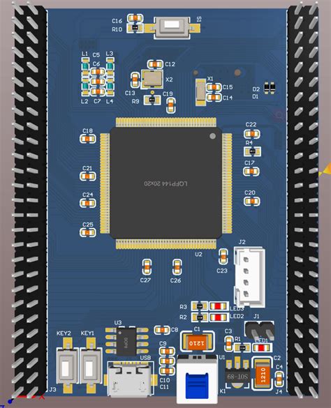 【p546】stm32f103zet6最小系统原理图与ad pcb工程文件 电子电路 索炜达电子