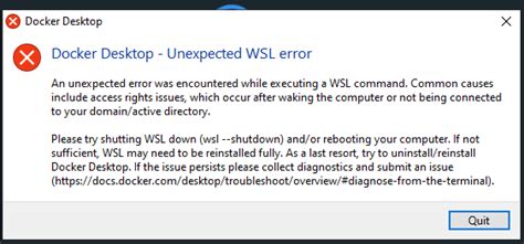 Docker Desktop Unexpected WSL Error Issue 13637 Docker For Win