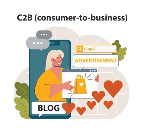 E Store And E Commerce Business Model C2B Consumer To Business Stock