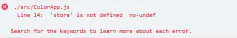 Store Is Not Defined No Undef In Chapter 09 Color Organizer