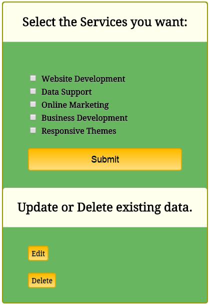 CRUD Operations With Checkbox Using PHP And MySQL FormGet
