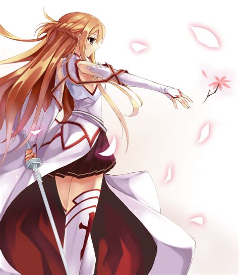 The Big Imageboard Tbib 7 Vin 1girl Armor Asuna Sao Black Skirt Braid Breastplate Brown
