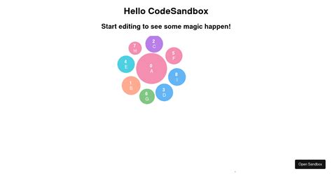 React D Bubbles Forked Codesandbox