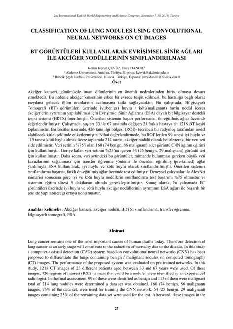 pdf classification of lung nodules using convolutional neural networks on ct images