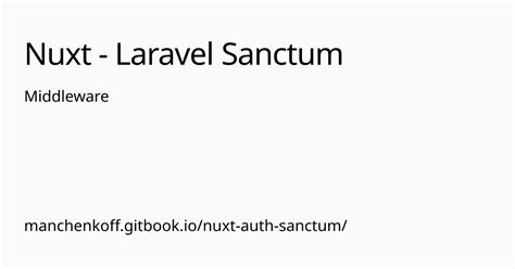 Middleware Nuxt Laravel Sanctum