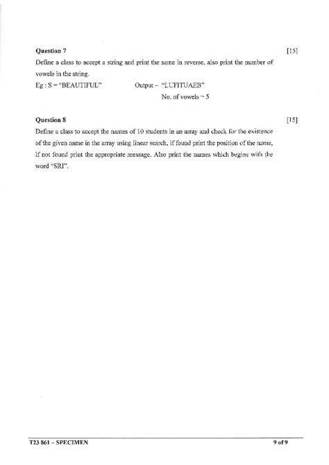 icse computer applications specimen paper 2023 pdf cisce class 10 computer applications