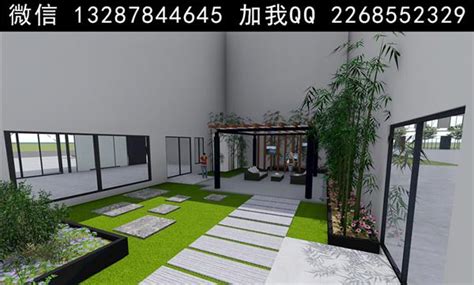中庭景观绿化设计案例效果图 3689750 领贤网