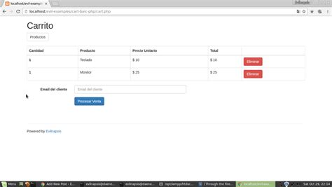Ejemplo De Carrito De Compras Sencillo Con PHP Y MySQL Evilnapsis