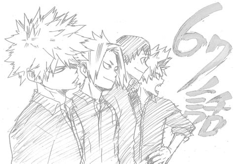 Bakugou Katsuki Kirishima Eijirou Kaminari Denki And Sero Hanta Boku No Hero Academia Drawn