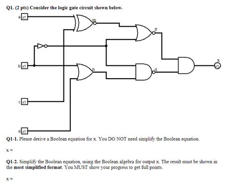 [solved] q1 2 pts consider the logic gate circuit show