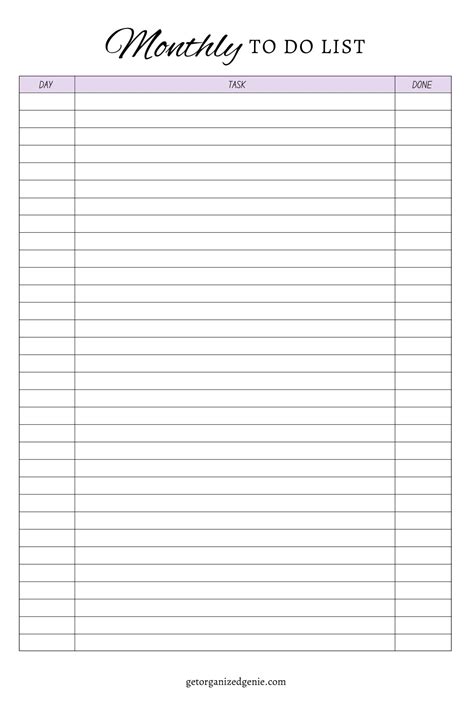 Monthly To Do List Template FREE Printables And Handy Tips To Do List