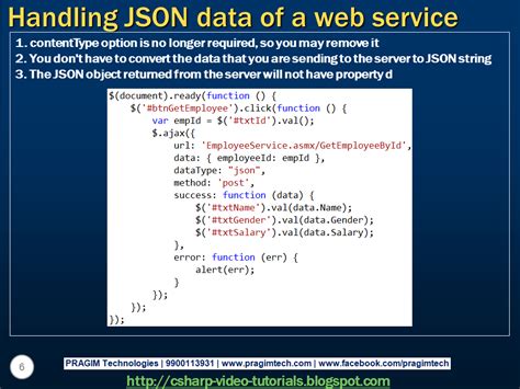 Sql Server Net And C Video Tutorial Handling Json Data Returned