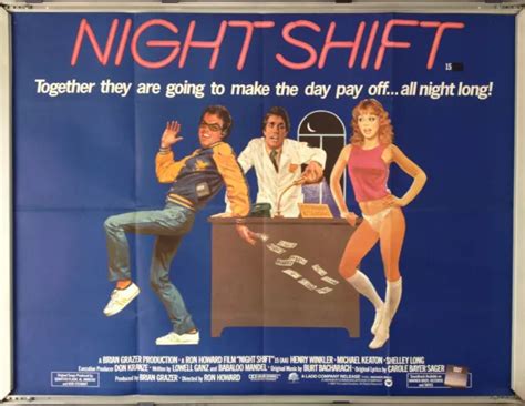 Cinema Poster Night Shift 1982 Quad Henry Winkler Michael Keaton Shelley Long £1495