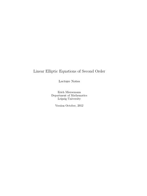 miersemann elliptic partial differential equations of second order download free pdf