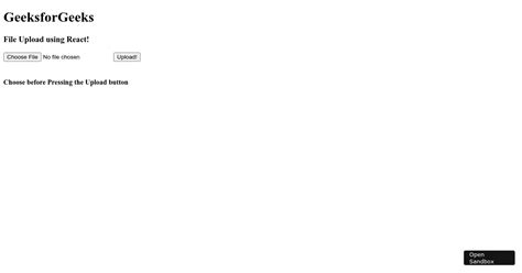 React File Upload Button Forked Codesandbox