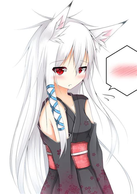 Anime Girl With Cat Ears And Tail Wallpaper