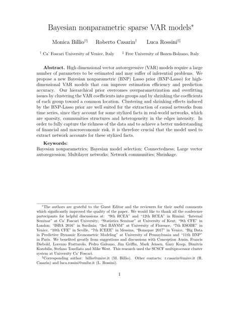 pdf bayesian nonparametric sparse var models