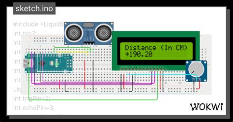 CodeHC SR04 LCD2 Wokwi ESP32 STM32 Arduino Simulator