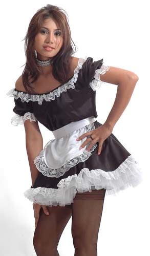 Frenchmaid Black 3 Stunning Satin French Maid Rubbernipples Flickr