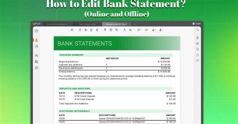 How To Edit Bank Statement Easy And Effective Solutions