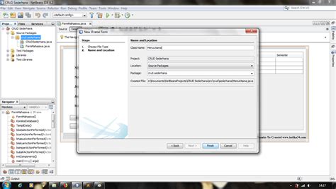 membuat menu di netbeans