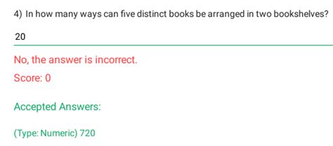 combinatorics in how many ways can five distinct books be arranged in two bookshelves