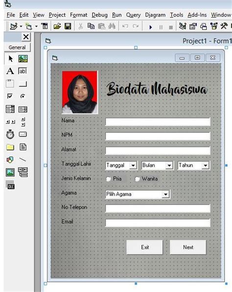 Membuat Form Biodata Menggunakan Visual Basic 6 0 Tugas AP2B