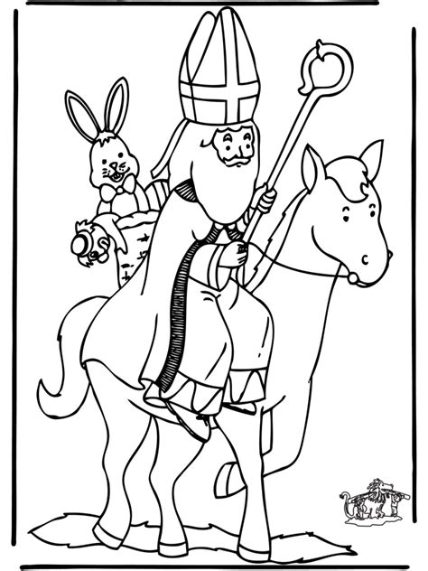 Sinterklaas Kleurplaat Kleurplaten Piet Nikolaus Zwarte Leest Colorat