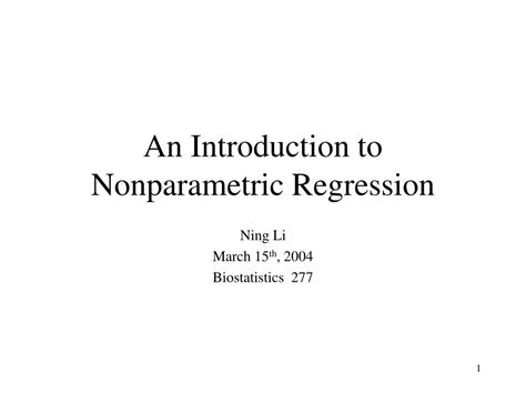 ppt an introduction to nonparametric regression powerpoint presentation id 408862