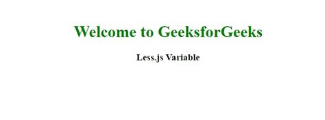 less js variables geeksforgeeks
