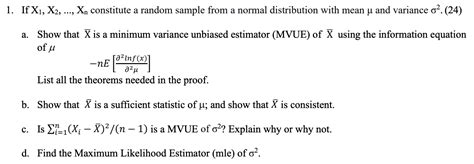 1 if x1 x2 xn constitute a random sample from