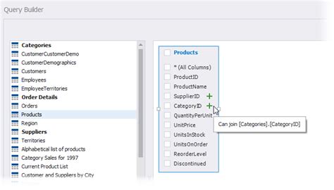 sql query builder reporting tools devexpress documentation